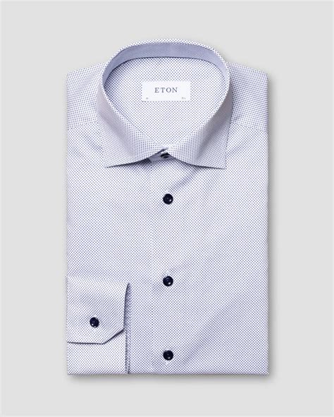 White Signature Twill Shirt Eton