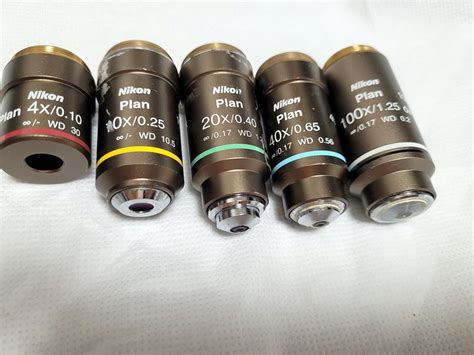 소리전자 Nikon 현미경 대물렌즈 5개 세트