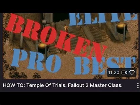 How To Temple Of Trials Fallout 2 Master Class Youtube