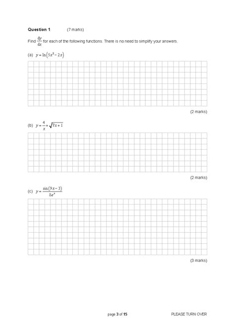 2023 Mathematical Methods Examination Paper Q1 Sace Math Methods