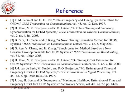 2015 暑期訓練課 Introduction To Synchronization Schemes In Ofdm Systems Ppt Download