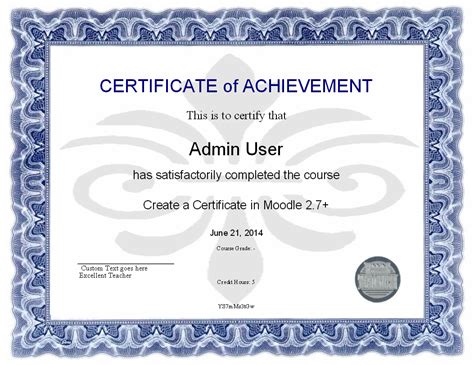 custom certificate