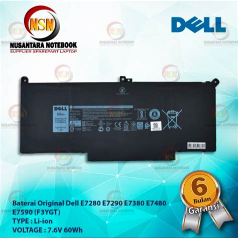Jual Baterai Battery Original Dell E7280 E7290 E7380 E7590 F3ygt 76v