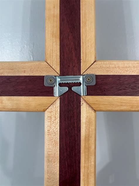 20” Maple And Purple Heart Hardwood Cross Etsy