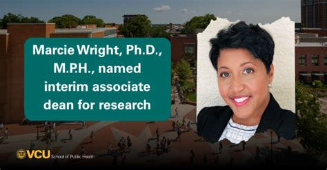 Marcie Wright Phd Mph Named Interim Associate Dean For Research