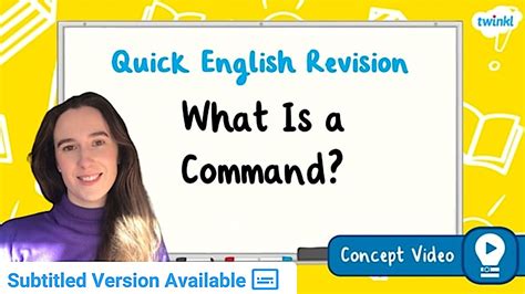 What Is A Command Ks2 English Concept Video