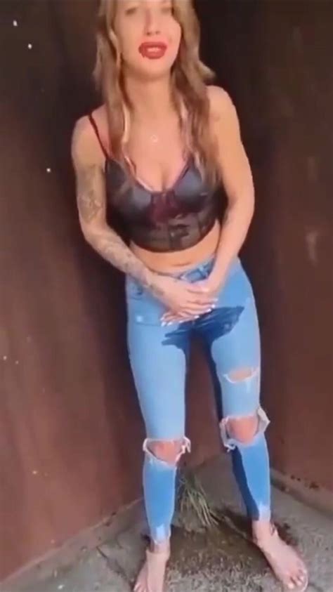 Blond Girl Pees