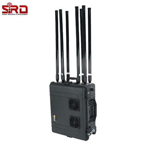 Anti Uav Jamming System Wide Coverage 1 2km 8bands Gps Wifi Remote