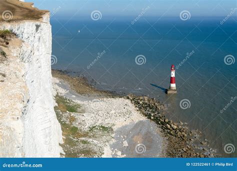 Beachey Head Sussexuk July 23 View Of The Lighthouse At Be