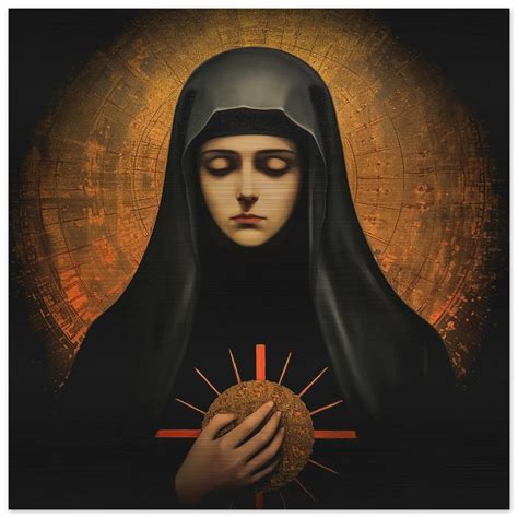 Saint Rafqa Beloved Maronite Nun Icon Brushed Aluminum Saint Rafka St Rebecca Etsy