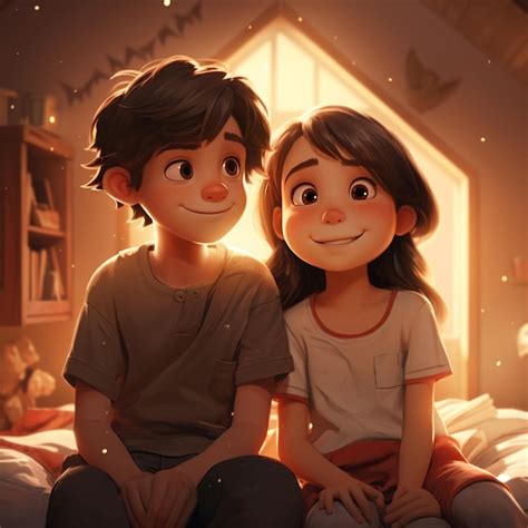 Premium Photo Siblings Love Animation