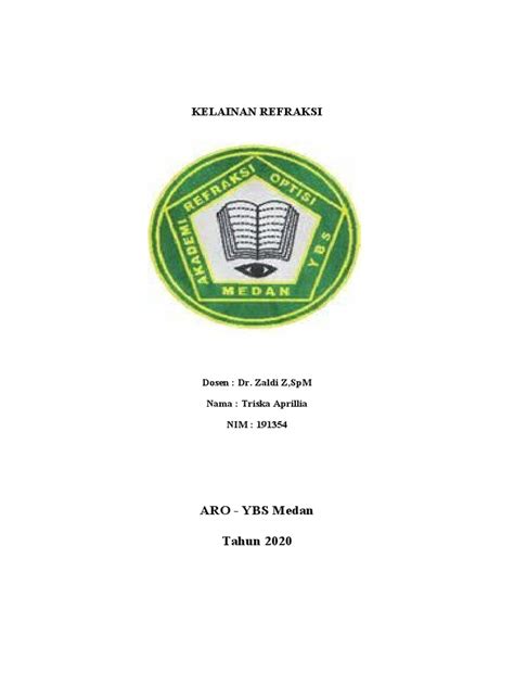 Semester Makalah Kelainan Refraksi Triska Aprillia Pdf