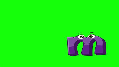 Cartoon Style Letter M 2d Animation With Green Screen Background M
