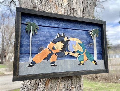 Just Finished Up This Custom Goten And Trunks Wood Art Piece Super