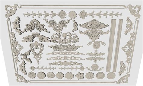 6633 Free Sketchup Decorative Plaster Models Download