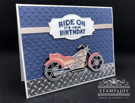 Motorcycle Birthday Card • Stamp4joy