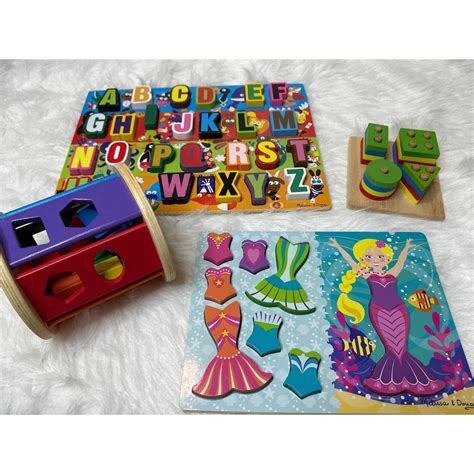 Wooden Puzzles Bundle Melissa And Doug And Montessori Etsy