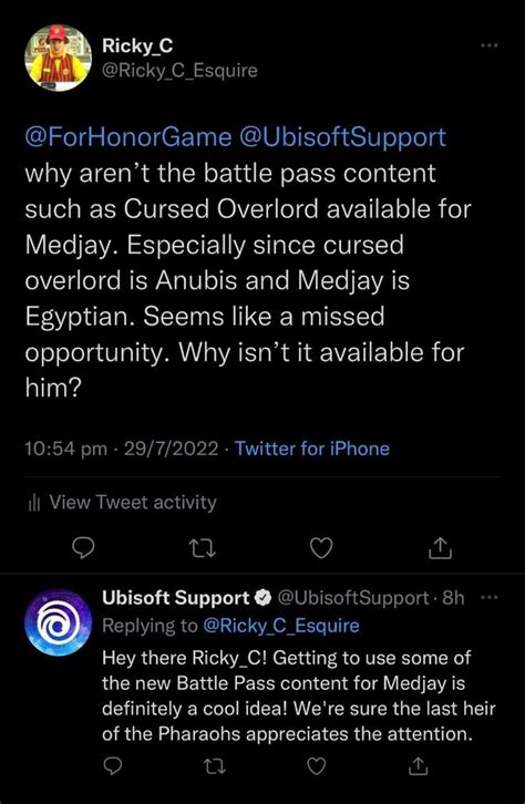 Ricky C Ricky C Esquire Forhonorgame Ubisoftsupport Why Arent The