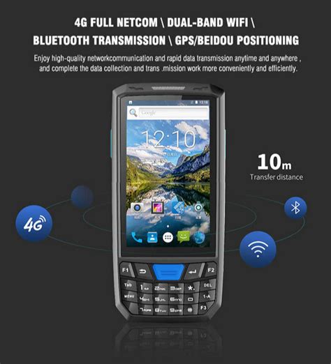 Ip66 Android 9 Data Collector High Speed Quad Core Qr Scanner Barcode