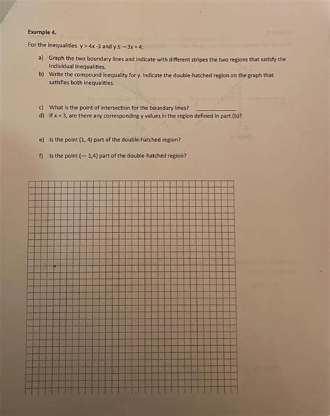 Solved Example 4 For The Inequalities Y4x−3 And Y≤−3x4