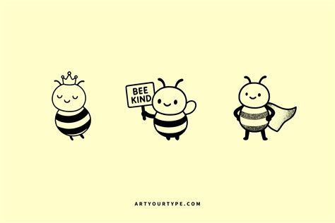 🐝10 Cute Bee Drawing Ideas Art Your Type