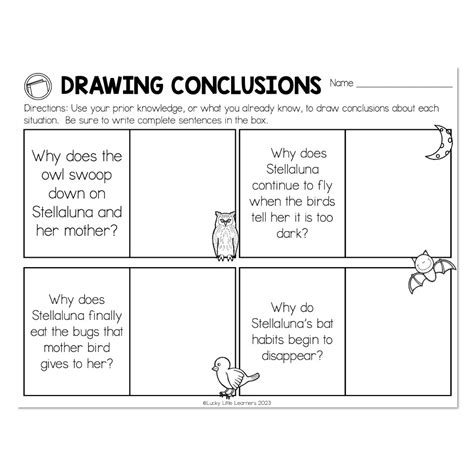 Sub Plans Beginning Of Year Reading Drawing Conclusions