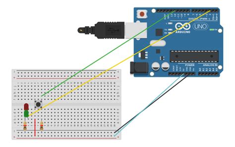 Circuit Design Push Boton Tinkercad