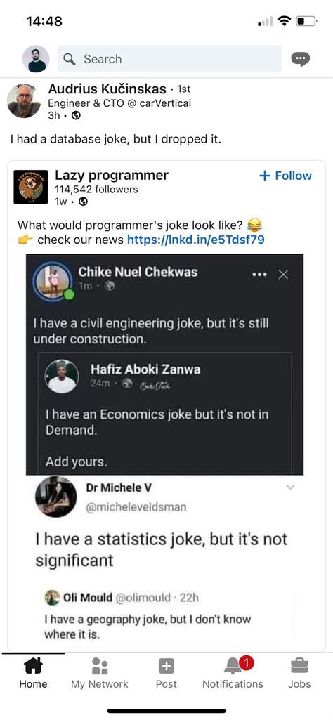 Tadas Valaitis On Linkedin I Had A Javascript Joke But It Became Null