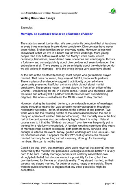 Writing Discursive Essays