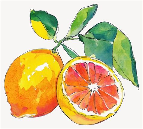 Watercolor Citrus Clip Art Images Free Download On Freepik
