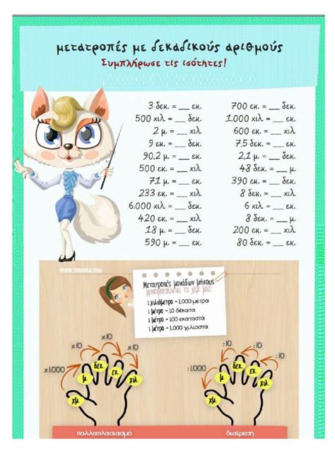 μετατροπές μονά… Free Interactive Worksheets 5680057