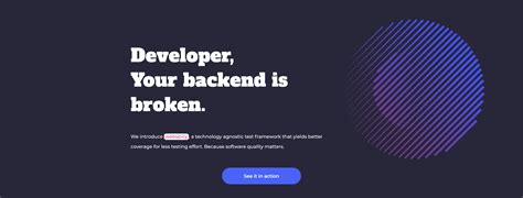 your backend is broken