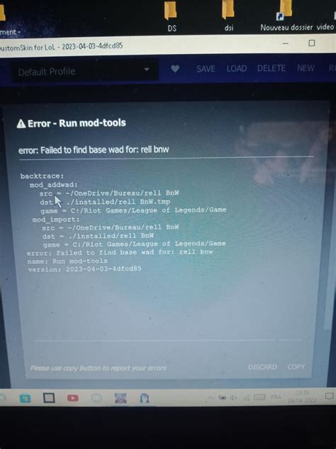 what does this error mean r lolcustom