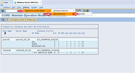 Operation Mode Sapcodes