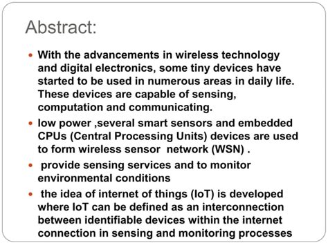 Wireless Sensor Networks And Application Forest Fire Detection Pptx Internet Of Things Internet