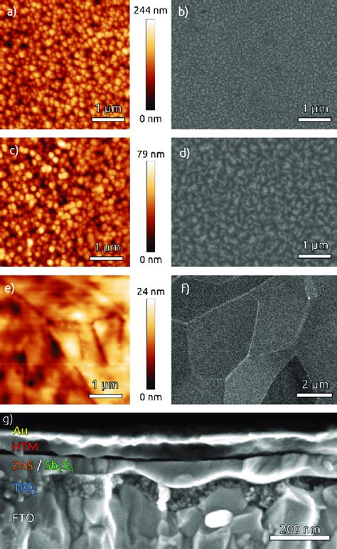 Afm And Sem Micrographs Of A B Fto C D Tio 2 Spin Coated On Fto Download Scientific