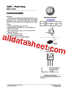 FGH60N60SMD Datasheet(PDF) - ON Semiconductor