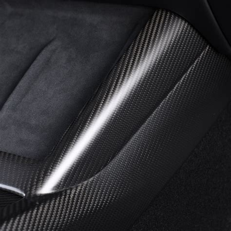 Carbon Fiber Center Console Side Trim For 2025 Tesla Model Y Juniper