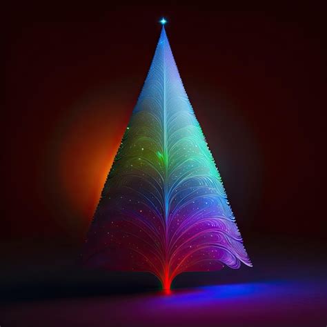 Premium Photo Abstract Glowing Xmas Tree