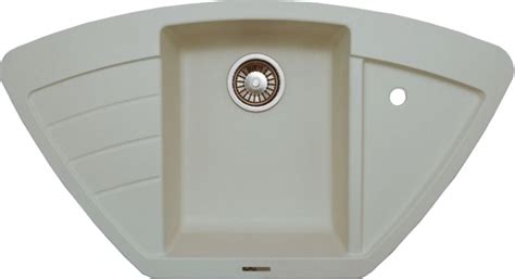 Мойка кухонная Lava A2 ваниль матовая, многоугольная, с крылом, 93x51 ...