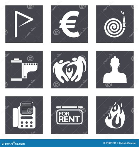 icons for web design set 18 stock vector illustration of business