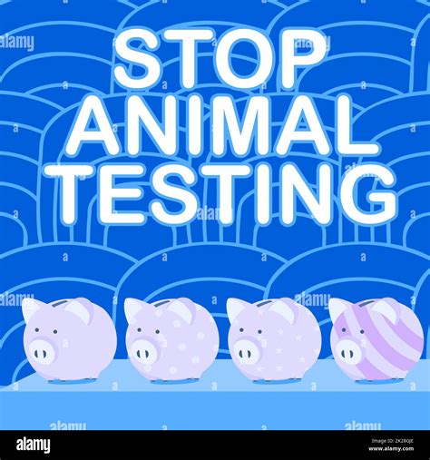 Hand Writing Sign Stop Animal Testing Concept Meaning Scientific