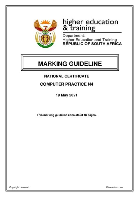 N4 Computer Practice November 2020 National Certificate Computer