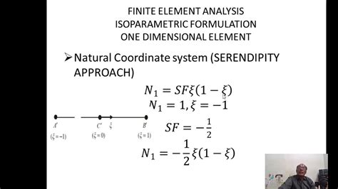 One Dimensional Quadratic Bar Element Natural Coordinate System Youtube