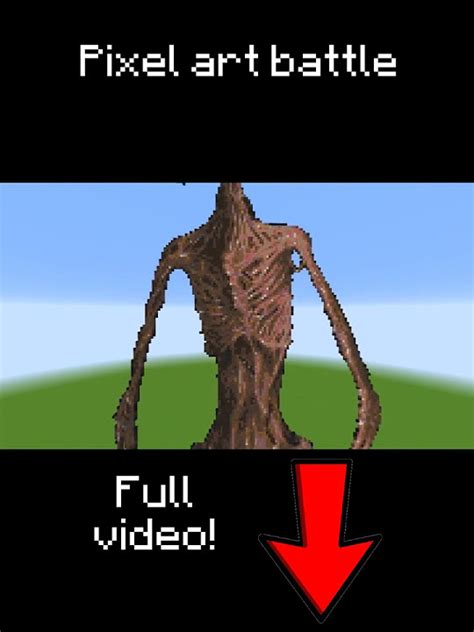 Siren Head Pixel Art Build In Minecraft Noob Vs Pro Vs Hacker Vs God