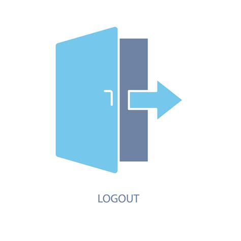 Logout Concept Line Icon Simple Element Illustration Logout Concept
