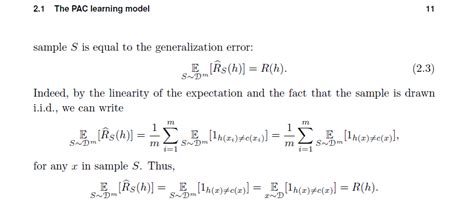 Machine Learning How Is The Expectation Of The Empirical Error Based