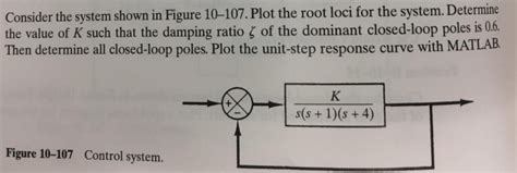 Consider The System Shown In Figure 10 107 ﻿plot The
