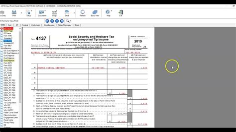 4137 Social Security And Medicare Tax On Unreported Tip Inco Youtube