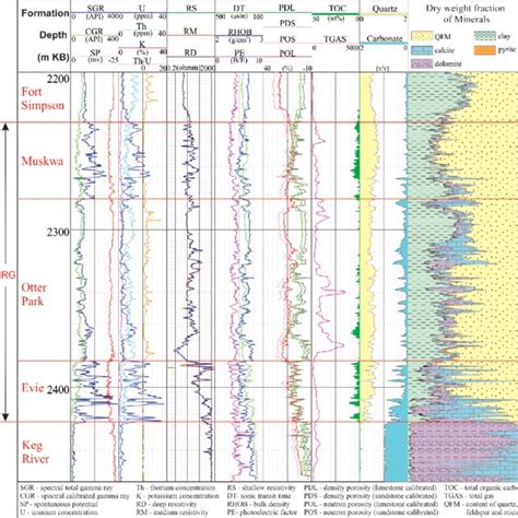 Composite Plot Exemplifying Lithology Variation And Well Log Signatures